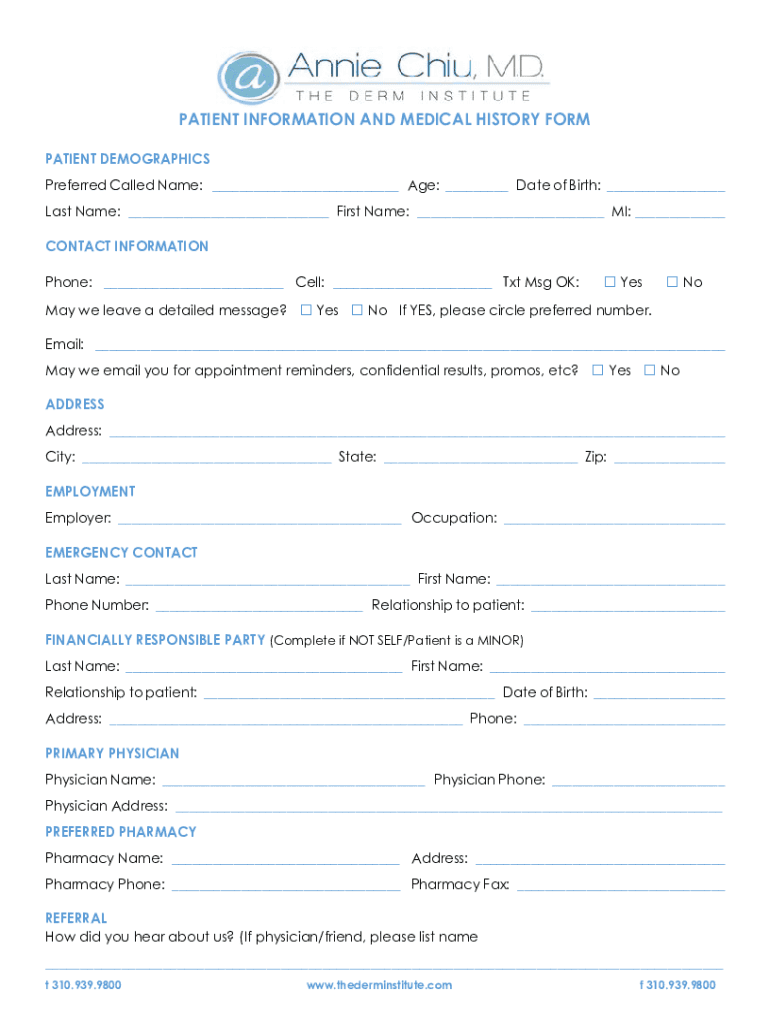 Fillable Online international-patient-demographic-form- ... Fax Email Print - pdfFiller