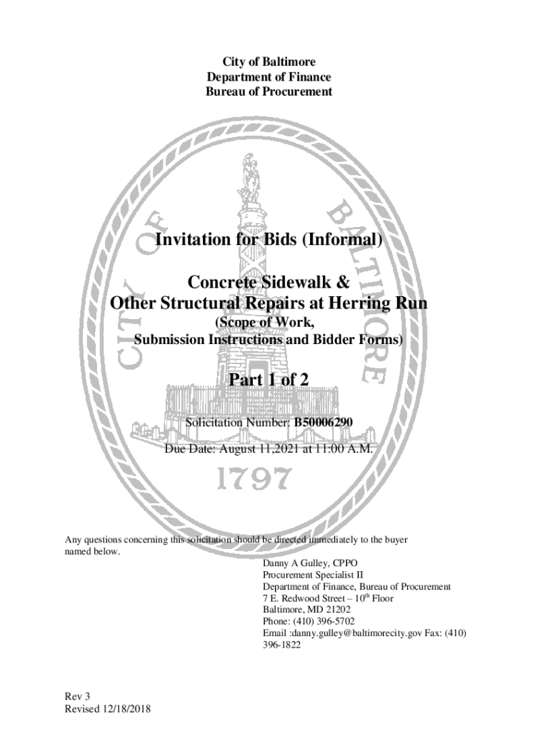 Fillable Online Invitation for Bids (Informal) Fax Email Print - pdfFiller