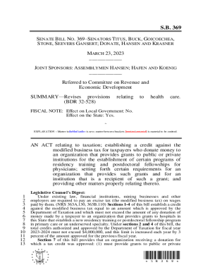 Fillable Online SB 369 - Nevada Senate (82) Fax Email Print - pdfFiller