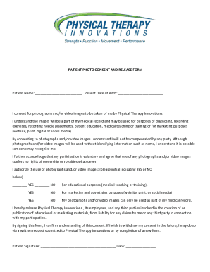 Fillable Online PHOTO CONSENT FORM I Fax Email Print - pdfFiller