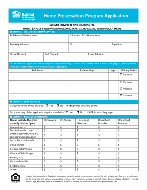 Fillable Online DISASTER RESPONSE HOME REPAIR PROGRAM APPLICATION Fax ...