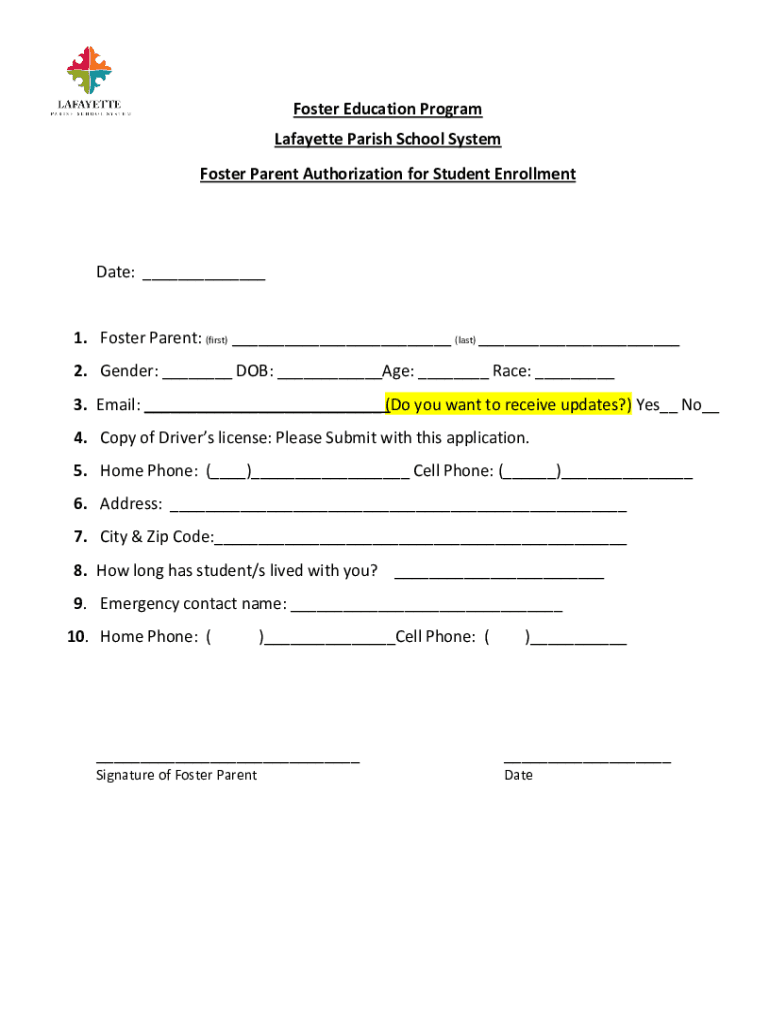 Fillable Online The Foster Parent Handbook for the ... Fax Email Print ...