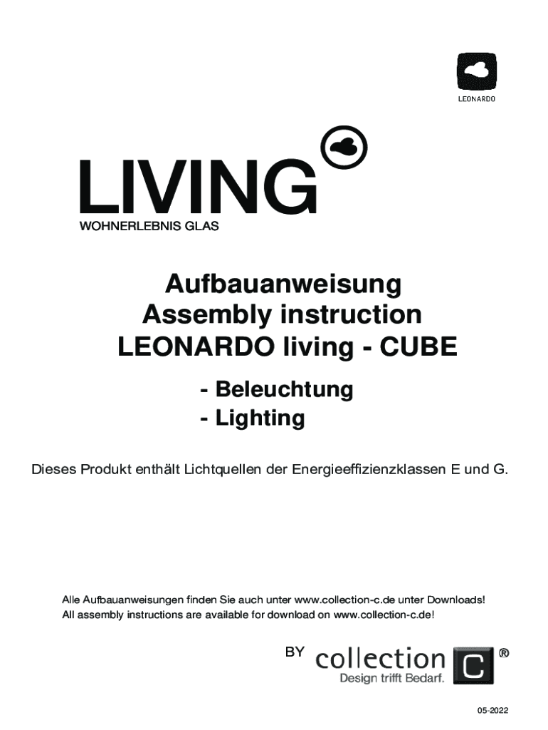 Ausfüllbar Online LEONARDO living - CUBE Fax Email Drucken - pdfFiller