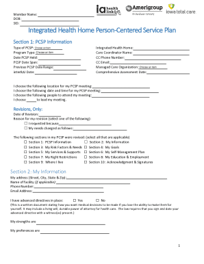 Fillable Online ITC - Integrated Health Home Person-Centered Service ...