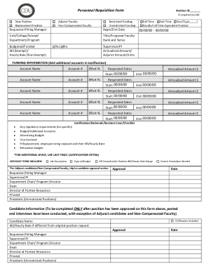 Fillable Online Faculty Term Position Request Form Fax Email Print ...