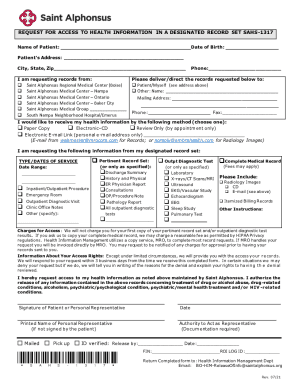 Fillable Online www saintalphonsus EHR Exercise 3.4: Patient Record ...