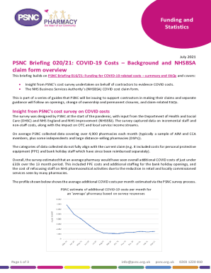 Fillable Online COVID-19 Costs Background and NHSBSA claim form ... Fax ...