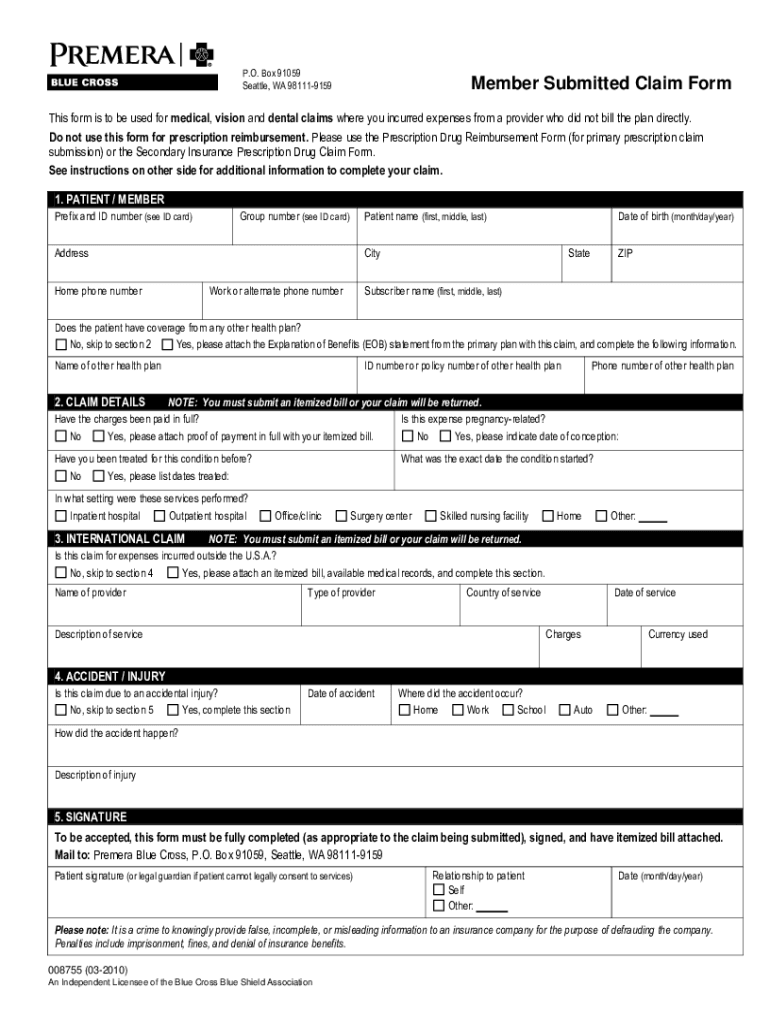 Fillable Online Claims FormPDFReceiptService Industries Fax Email Print - pdfFiller