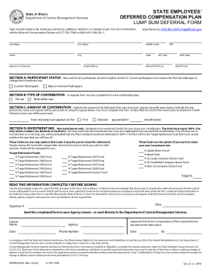 Fillable Online cms illinois State of Illinois Deferred Compensation ...