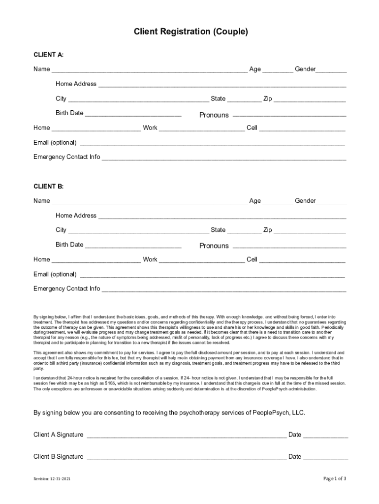 Fillable Online Client-Couples Paperwork Fax Email Print - pdfFiller