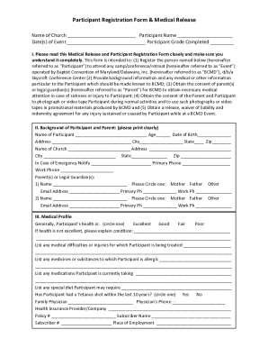 Fillable Online How to create a Participant Registration Form ...