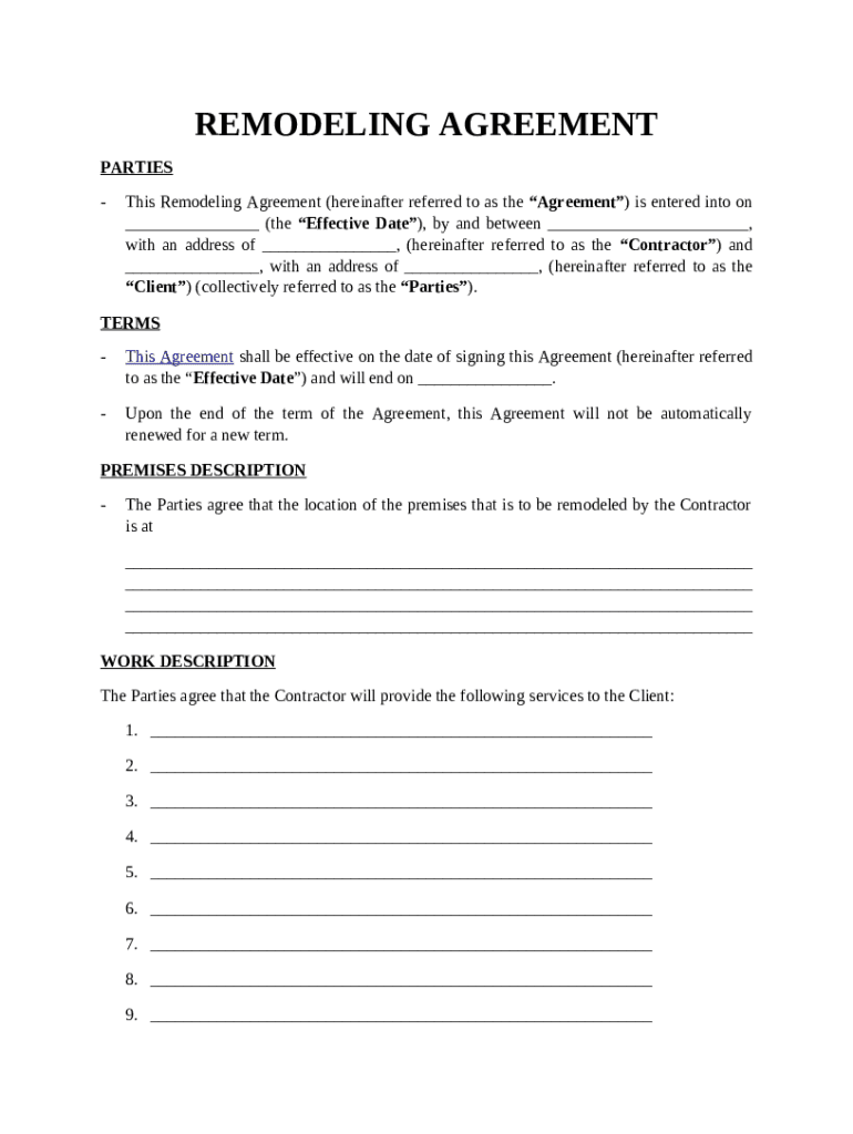 Weld County Agreement for Construction Services Doc Template | pdfFiller