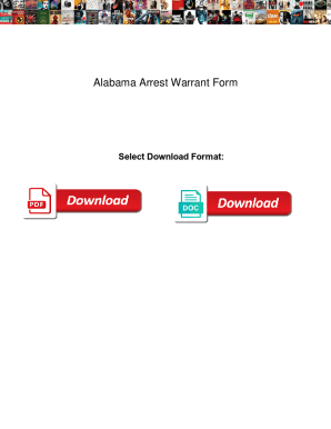 Fillable Online Alabama Arrest Warrant Form. Alabama Arrest Warrant ...