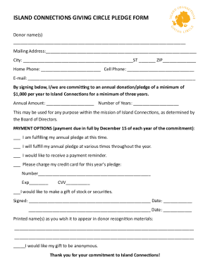 Fillable Online Pledge Agreement Form Fax Email Print - pdfFiller