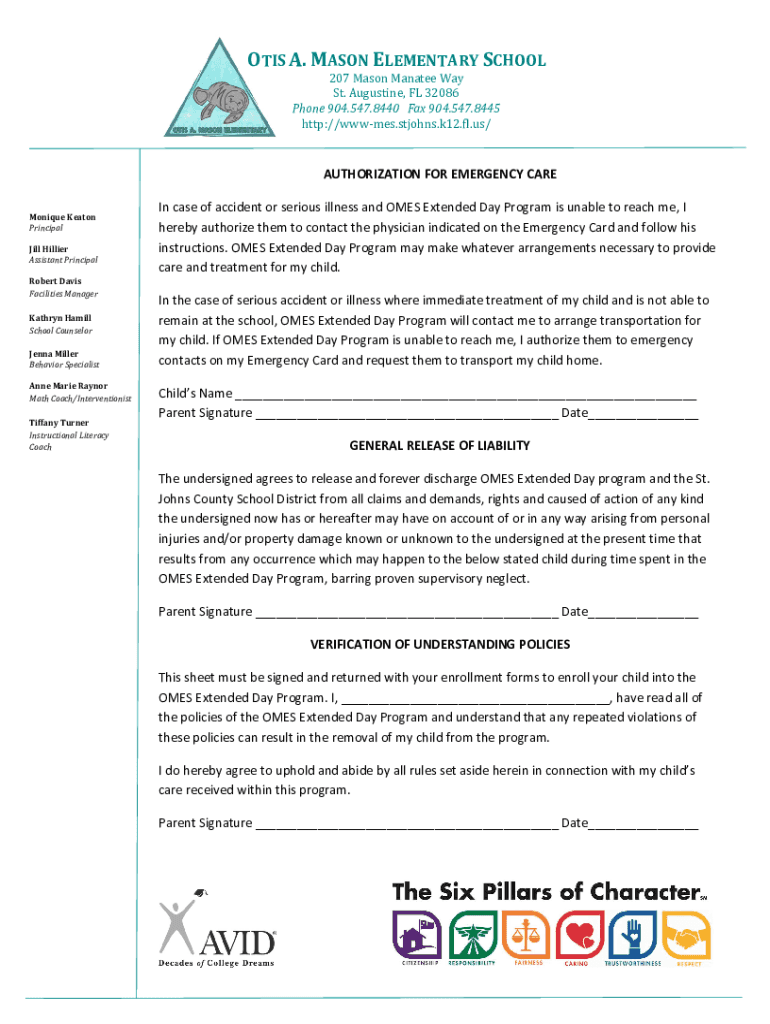 Fillable Online www-mes stjohns k12 fl Release-of-Liability-Form.pdf ...