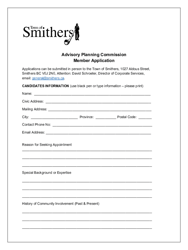 Fillable Online Public Notice: Application to Fill Three Vacancies on the ... Fax Email Print ...