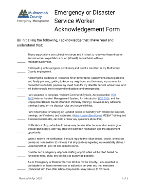 Fillable Online Disaster Service WorkersDepartment of Human Resources ...