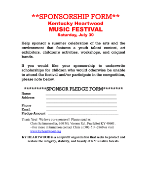 Fillable Online music festival sponsorship form.docx Fax Email Print ...