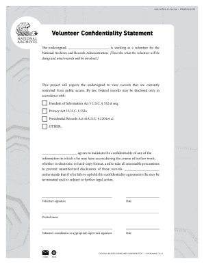 Fillable Online Form 6045C Volunteer Confidentiality Statement Fax ...