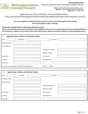 Fillable Online Application For Prior Notification Of Proposed ...