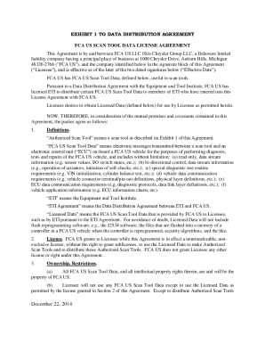 Fillable Online Scan Tool Data License Agreement Fax Email Print - pdfFiller