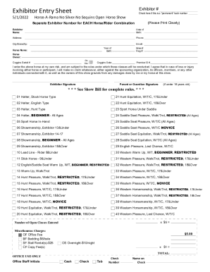Fillable Online Exhibitor Entry Card Fax Email Print - pdfFiller