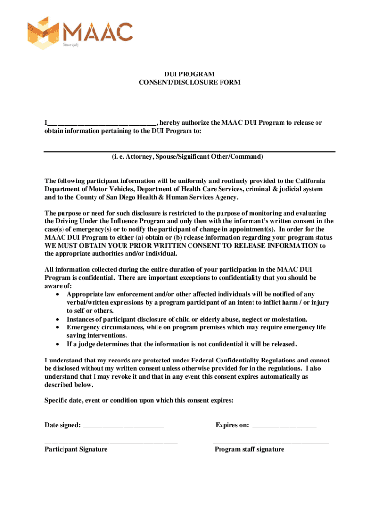Completable En línea DUI Program Intake Form Fax Email Imprimir - pdfFiller