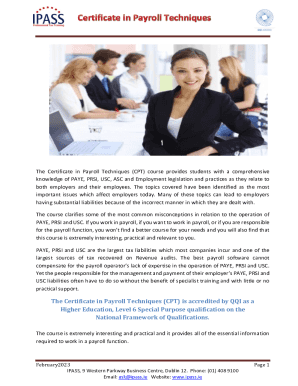 Fillable Online The Certificate in Payroll Techniques (CPT) is ...
