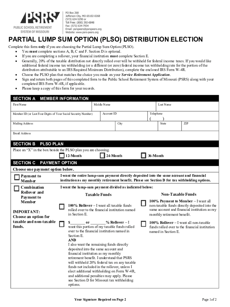 Fillable Online PERS, Regulations for Retirement Plans Administered by ...