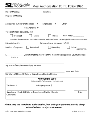 Fillable Online Food Authorization Form Fax Email Print - pdfFiller