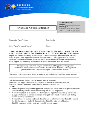 Fillable Online Review and Adjustment Request Fax Email Print - pdfFiller
