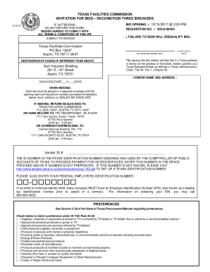 Fillable Online Invitation for Bid - Texas Facilities Commission Fax ...