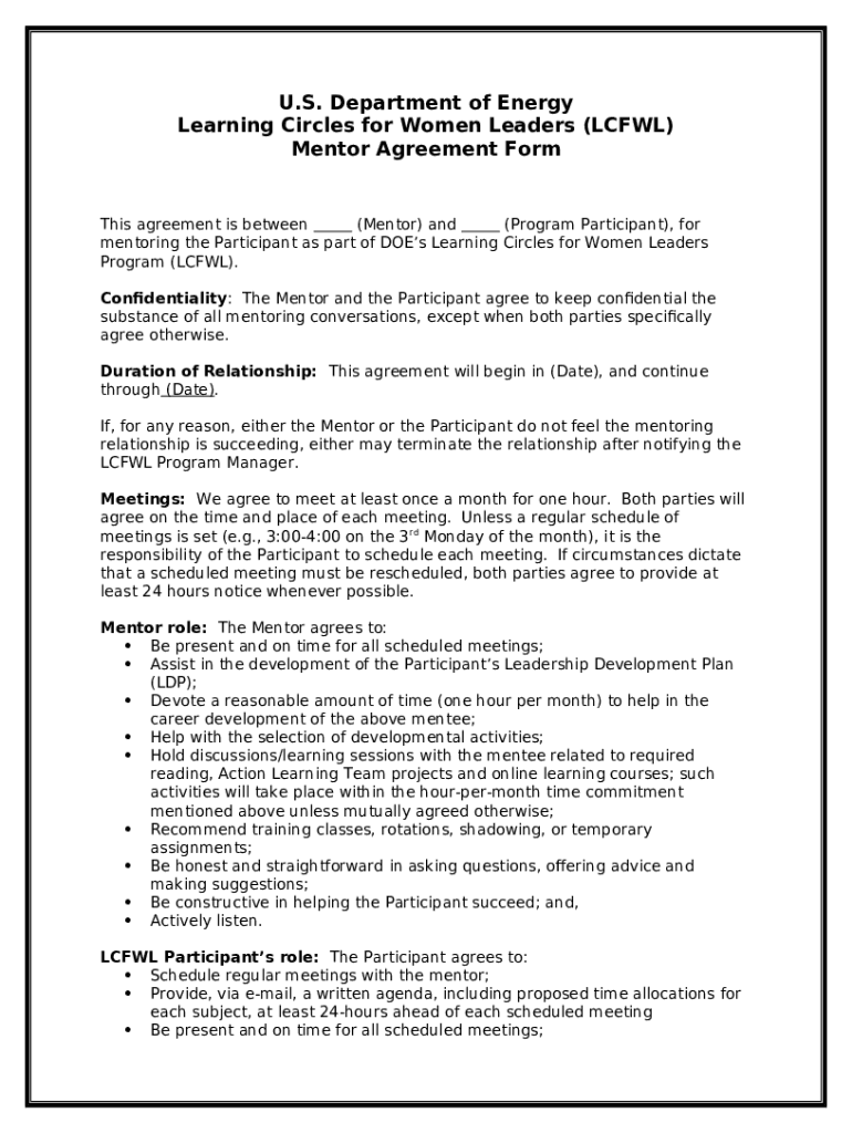 Learning Circles for Women Leaders Program Requirements Doc Template | pdfFiller