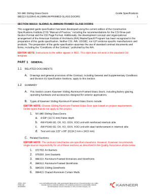 Trifab VersaGlaze 451T Framing System Guide ... Doc Template | pdfFiller