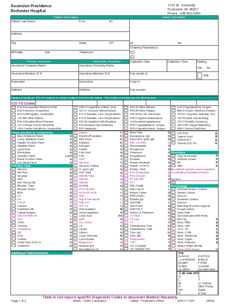 Fillable Online ICD 10 Codes Tests In Red Require Specific Diagnostic Fillable Online ICD 10 Codes Tests In Red Require Specific Diagnostic