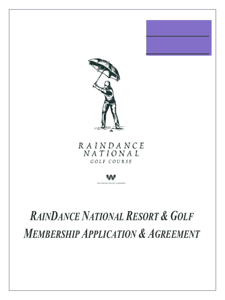 Fillable Online RAINDANCE NATIONAL RESORT & GOLF Fax Email Print ...