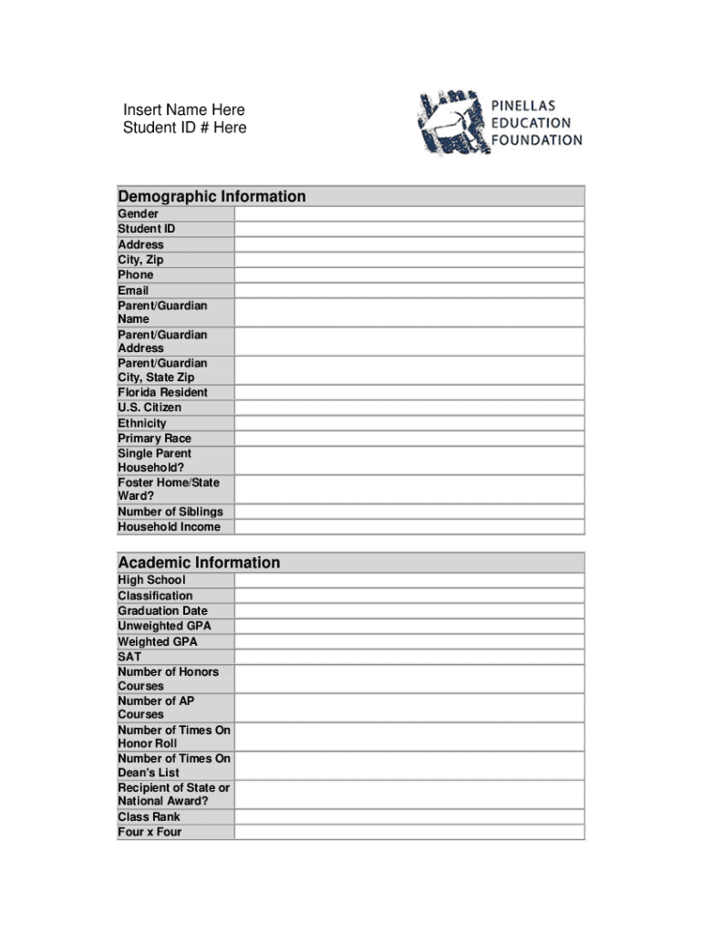 Fillable Online Insert Name HereStudent ID # Here Fax Email Print - pdfFiller