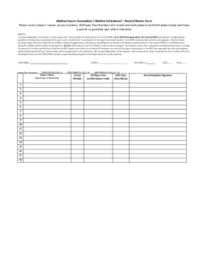 Fillable Online Roster/Waiver Form Fax Email Print - pdfFiller