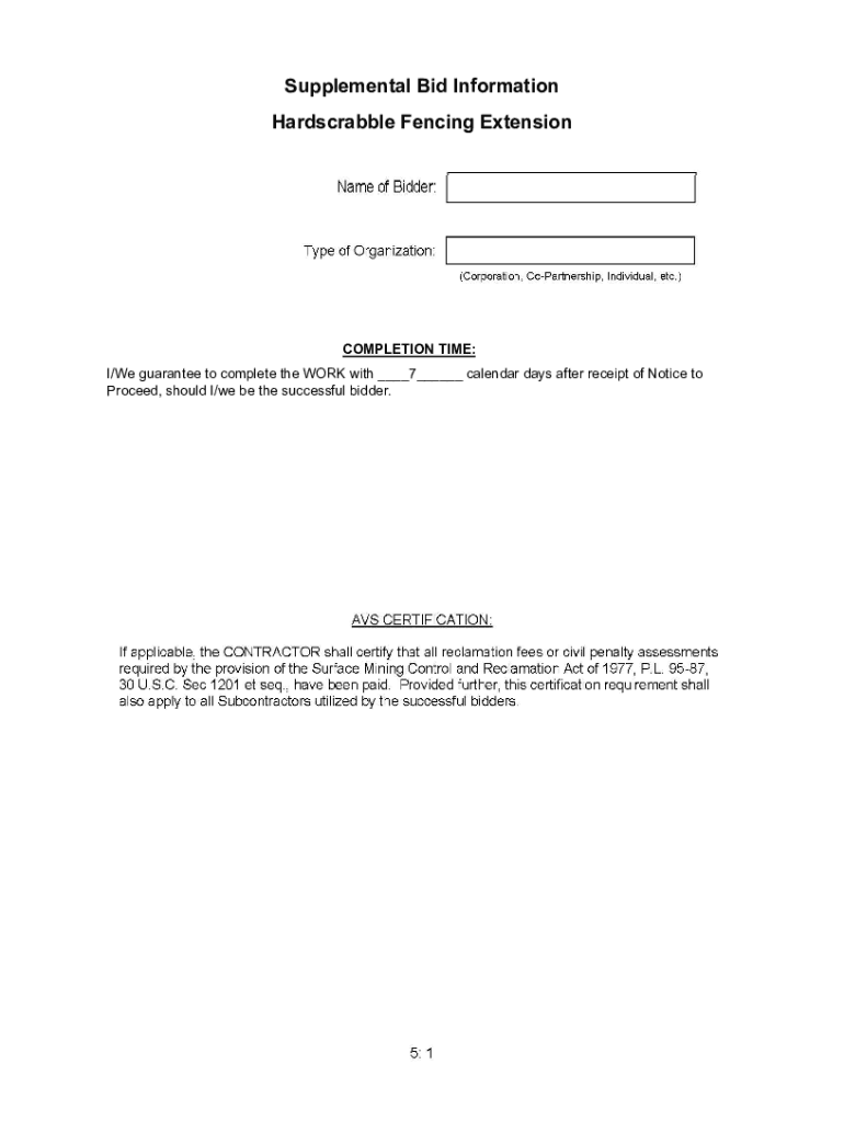 Fillable Online 007954 Chapter 5 Bid Docs - Fillable Forms. Master ...
