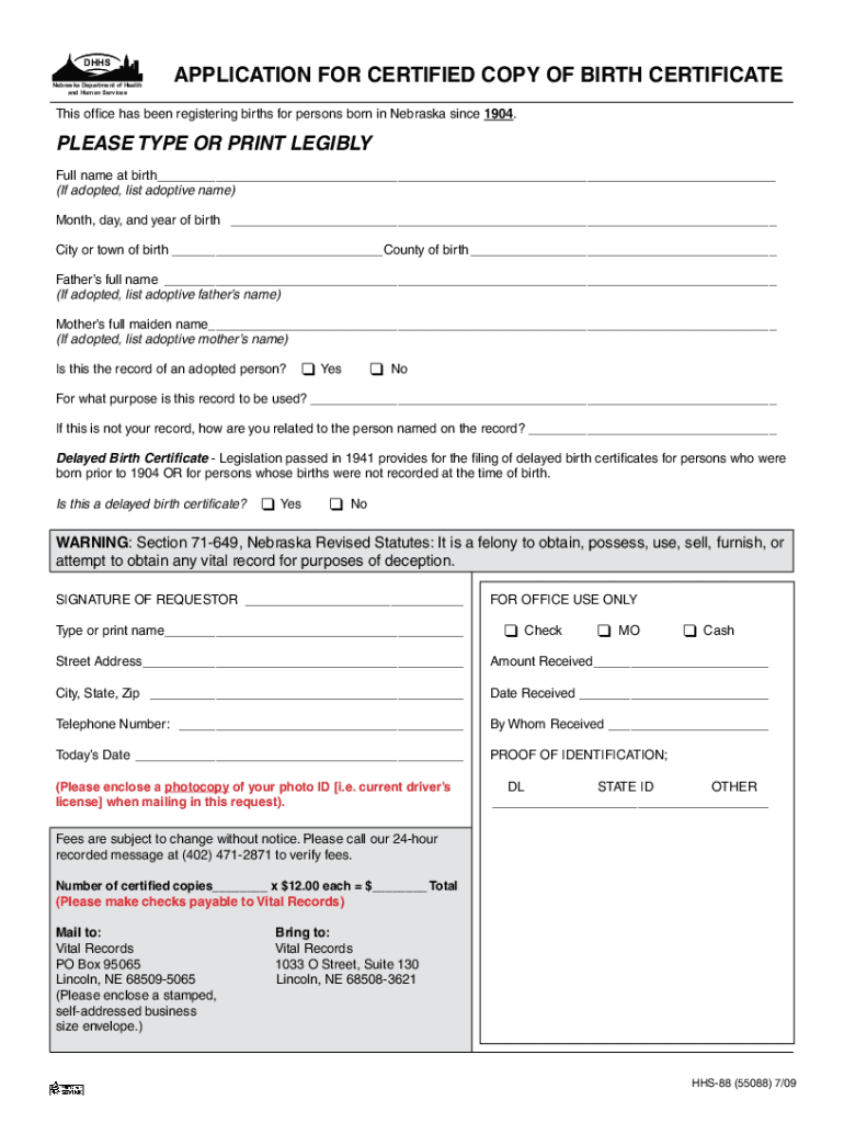 Fillable Online Form Hhs 88. Certificate Template Fax Email Print ...