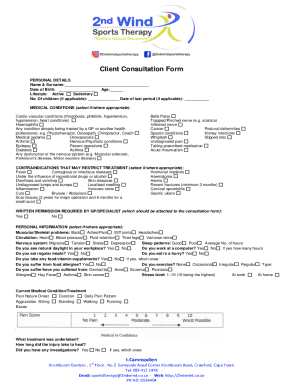 Fillable Online Beauty/Aesthetic client consultation form template Fax ...