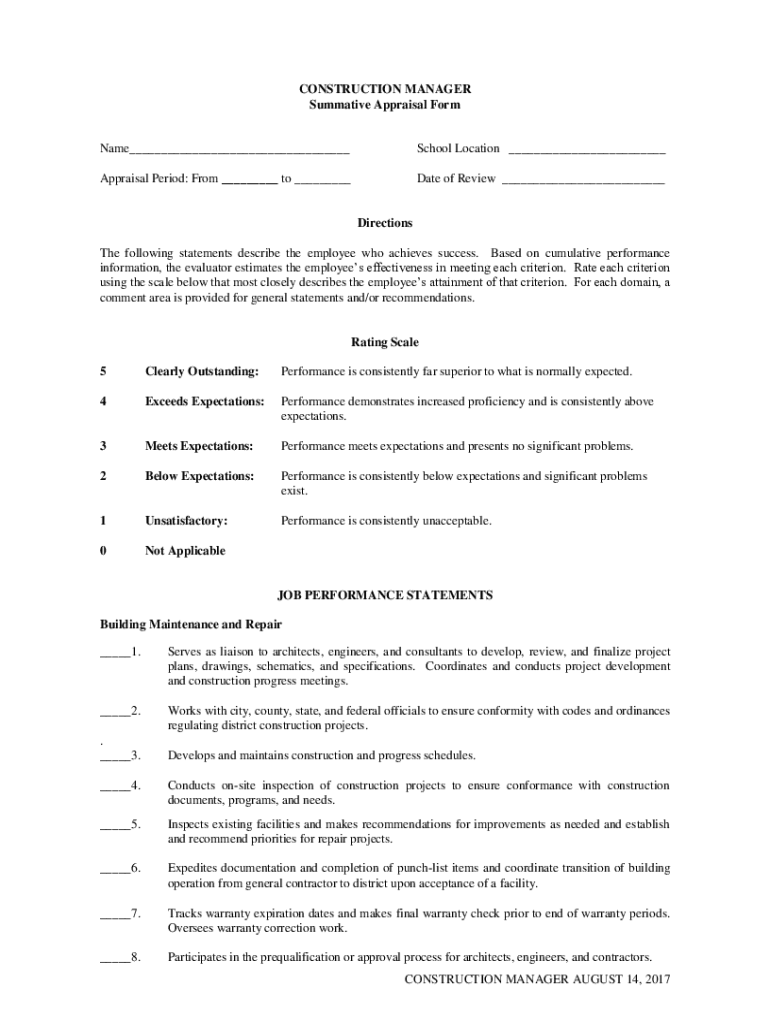 Fillable Online Performance Appraisals in the Workplace: Use, Types ...