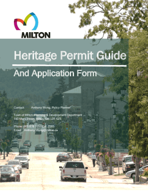 Fillable Online HERITAGE PERMIT APPLICATION GUIDE Fax Email Print - pdfFiller