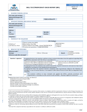 Fillable Online F-DLA-PVLO-12B Skill test, proficiency check report ...