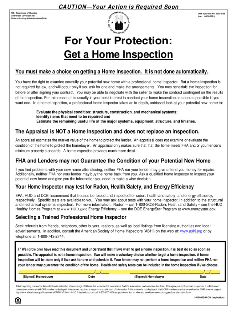 Fillable Online Get the free For-Your-Protection-Get-a-Home-Inspection ...
