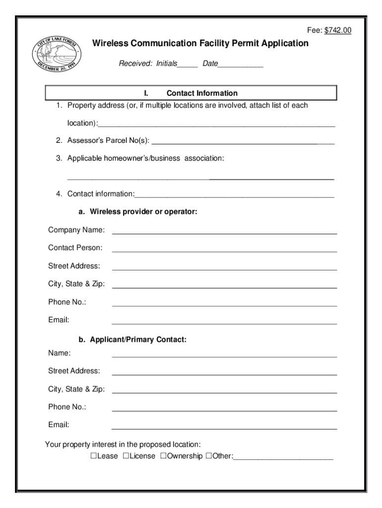 Fillable Online Town of Lexington, MA Application for a Permit for a Wireless ... Fax Email ...