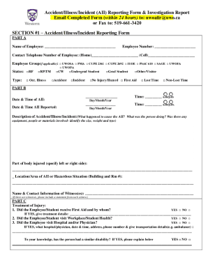 Fillable Online OSHA Form 301- Injury and Illness Incident Report Fax Email Print - pdfFiller