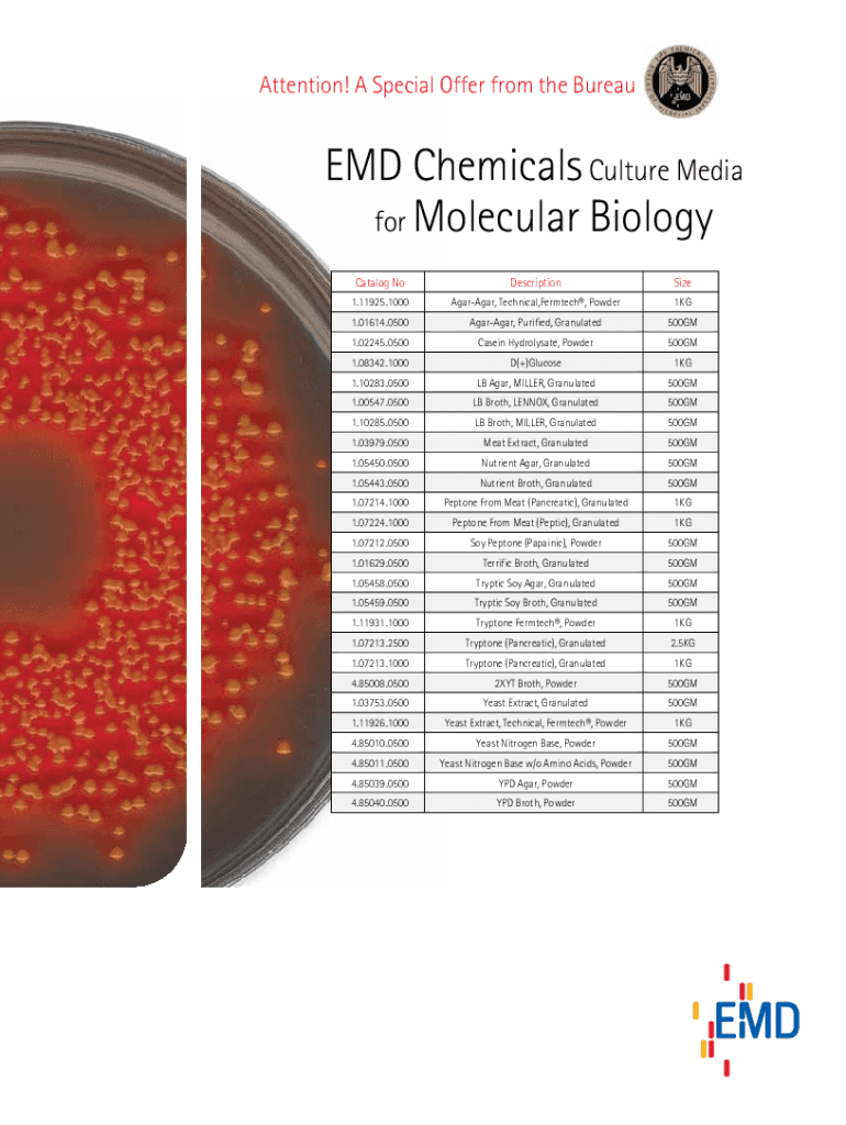 Fillable Online Luria Agar Granulated Miller's LB Agar, 500 Grams - RPI ...