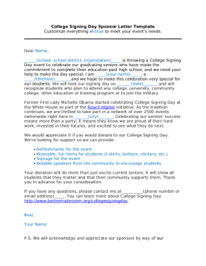 Student Registration - Senior Signing Day Ceremony Doc Template | pdfFiller