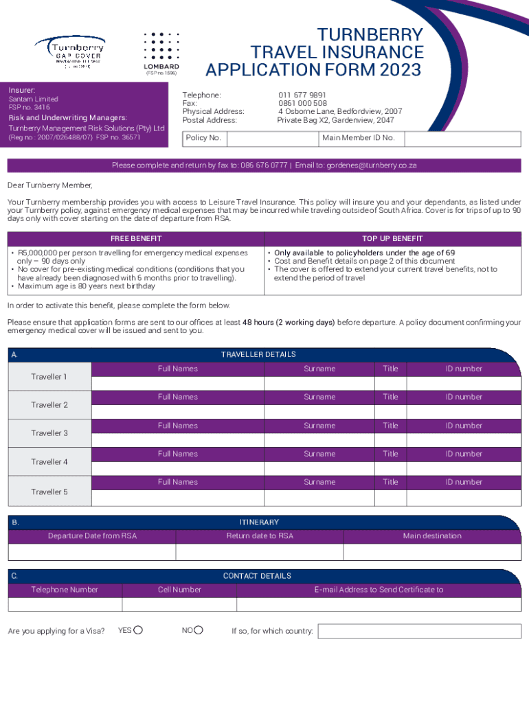 Fillable Online turnberry co Claim form - Swedish business travel ...
